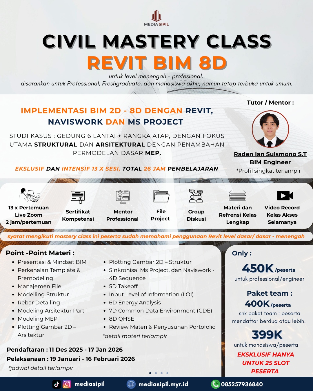 Civil Mastery Class Revit Bim 2d 8d Intermediate To Advanced