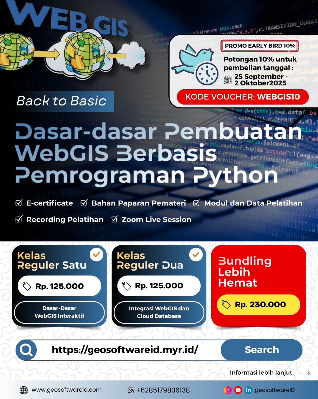 Bundling Kelas 1 dan 2 Pelatihan Back to Basic WebGIS dengan Python