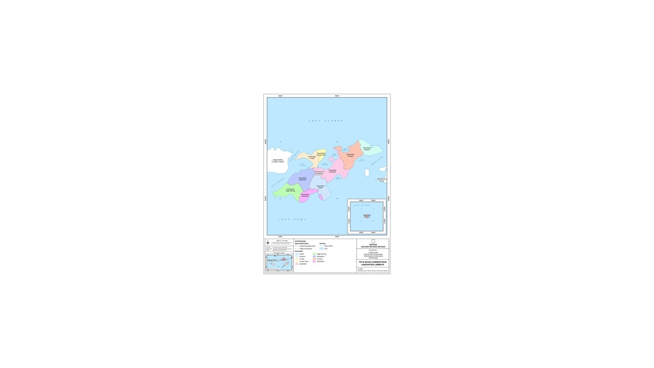 Peta Batas Administrasi Kabupaten Lembata - A3P ArcGIS Paket 1