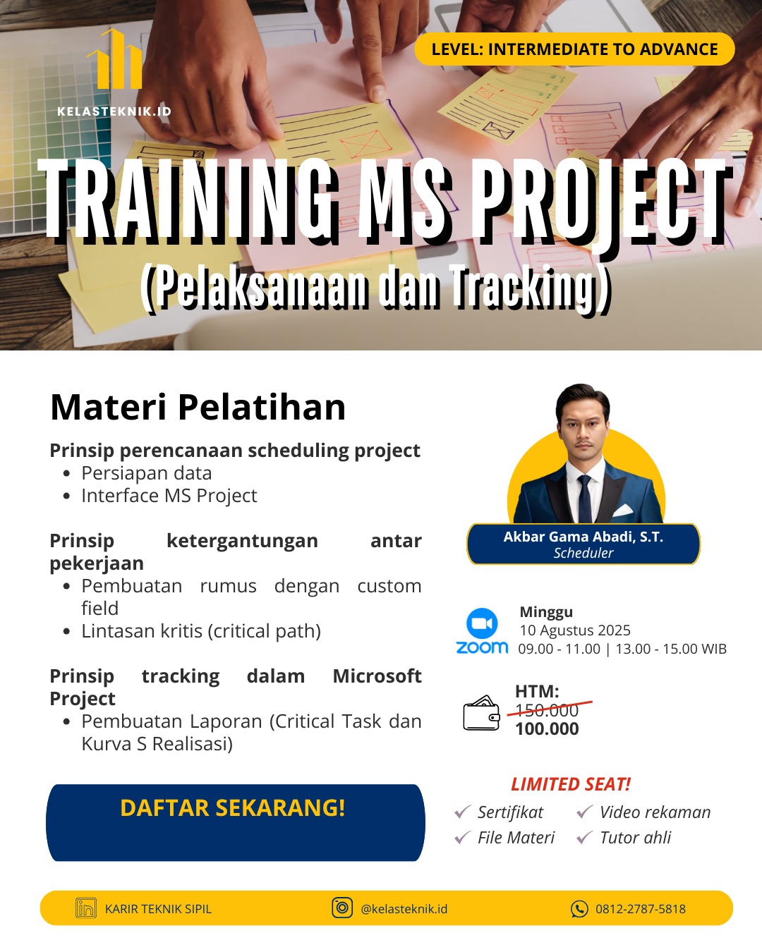 TRAINING MS PROJECT: Pelaksanaan dan Tracking