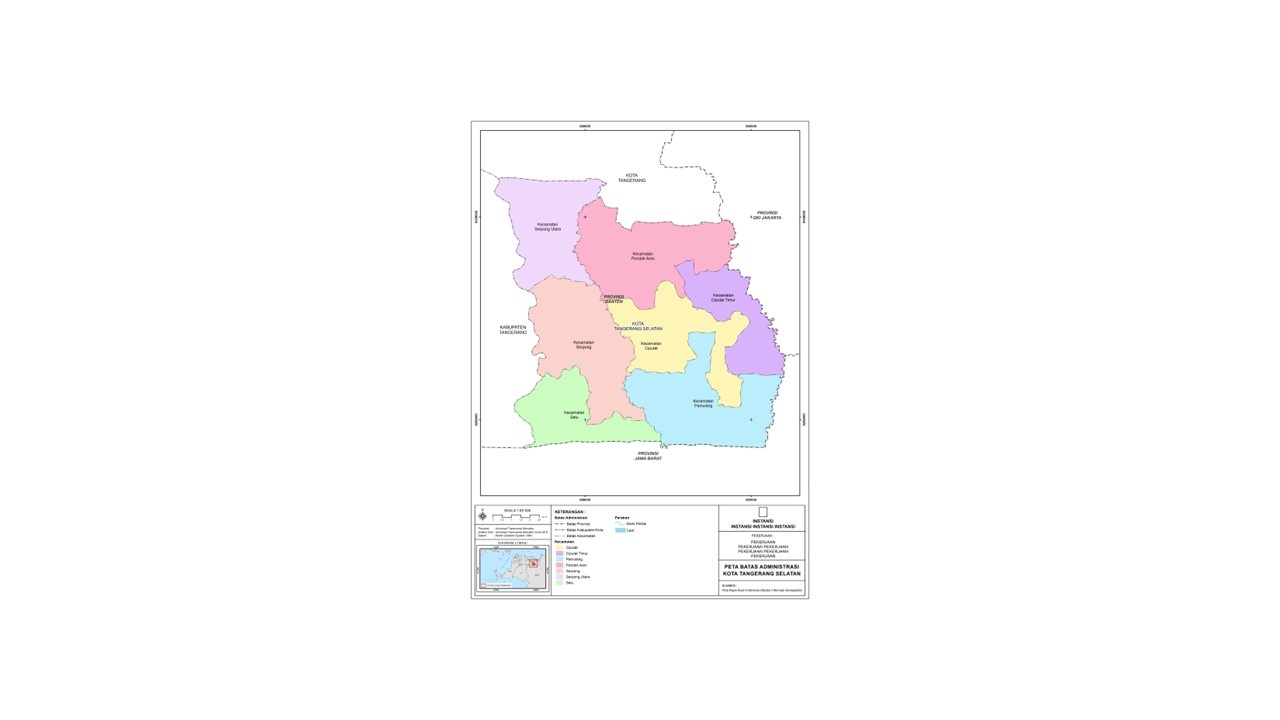Peta Batas Administrasi Kota Tangerang Selatan- A3P ArcGIS Paket 1