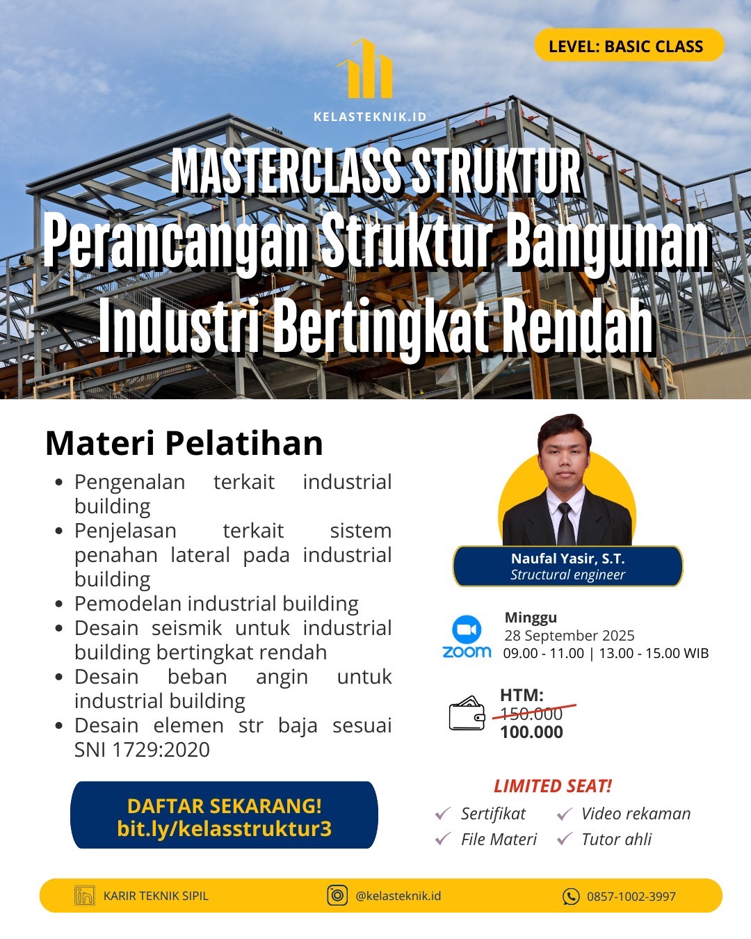 REKAMAN MASTERCLASS STRUKTUR: Perancangan Struktur Bangunan Industri ...
