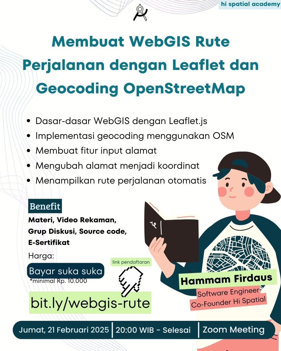 Membuat WebGIS Rute Perjalanan dengan Leaflet dan Geocoding OpenStreetMap