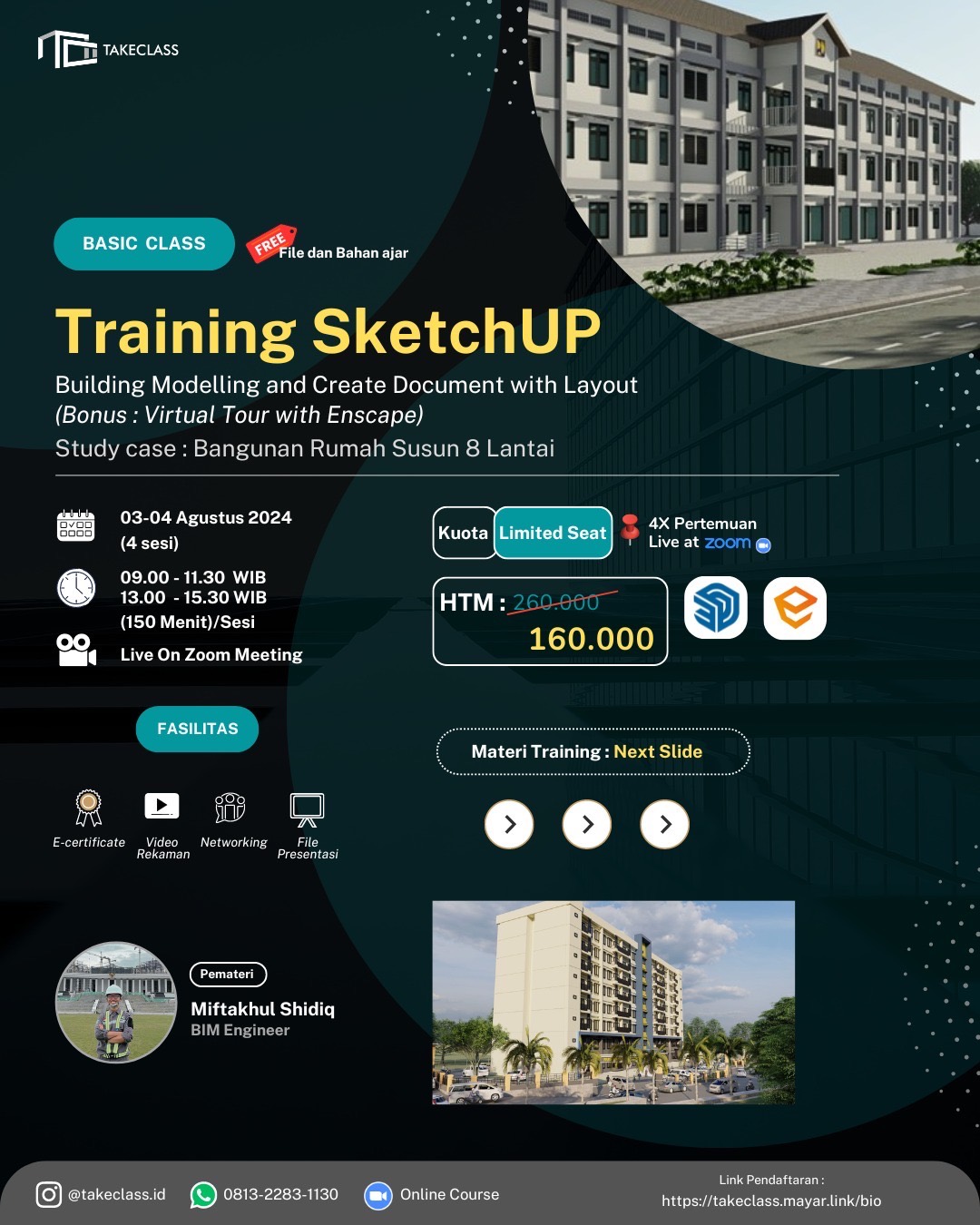 Training SketchUP : Building Modelling and Create Document with Layout (Include Virtual Tour ...