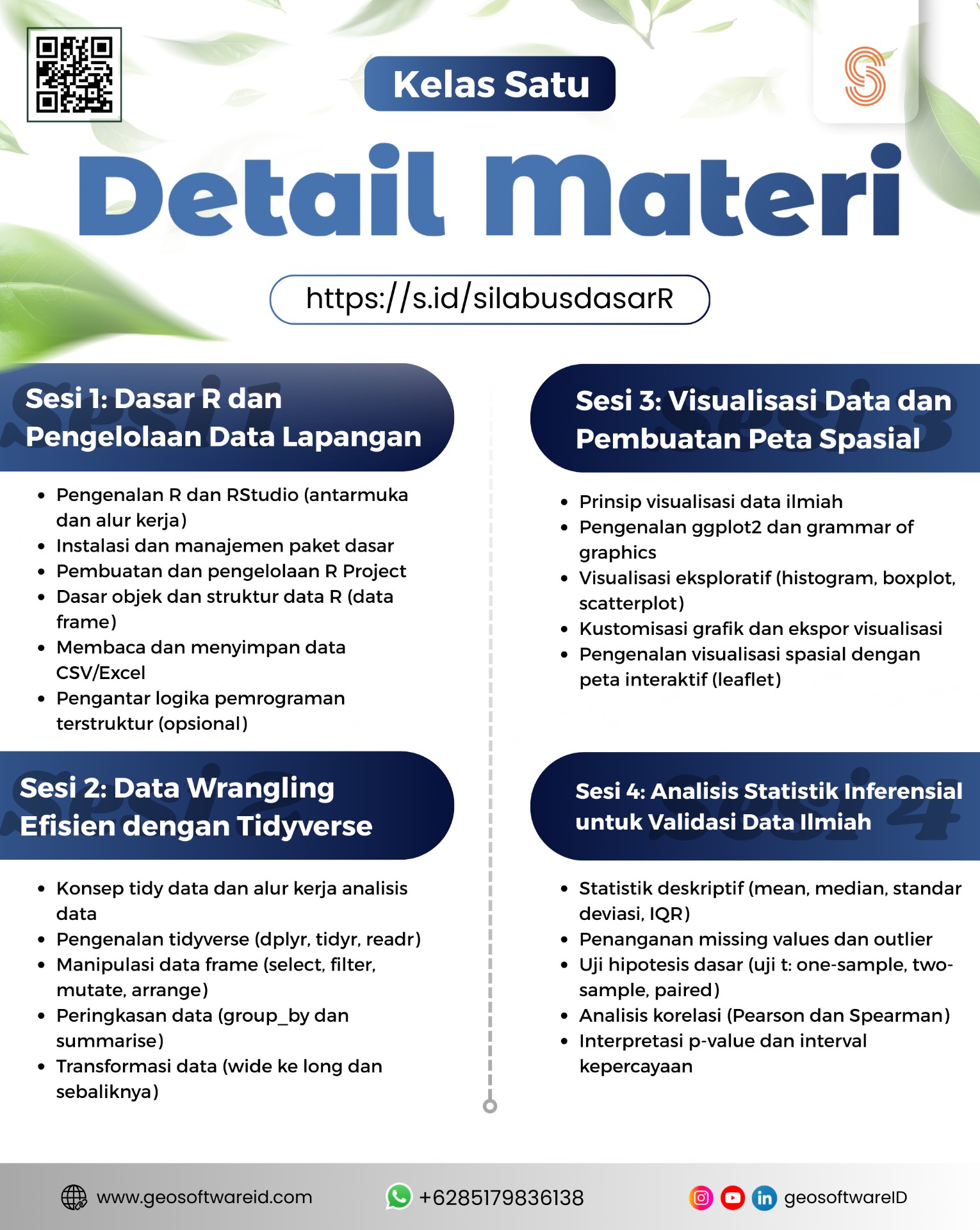 Dasar Pemrograman R untuk Analisis Data Kuantitatif Geosains dan Lingkungan