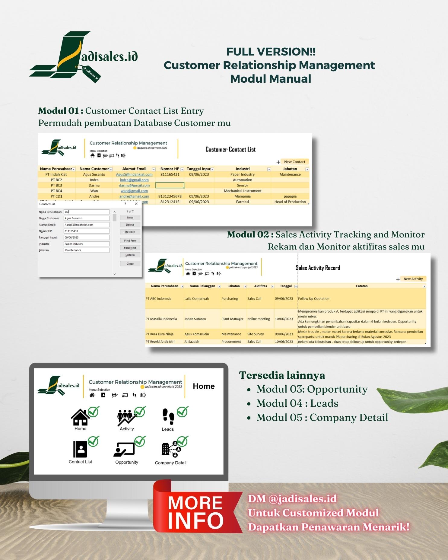 FULL VERSION! Customer Relationship Management - Modul Manual
